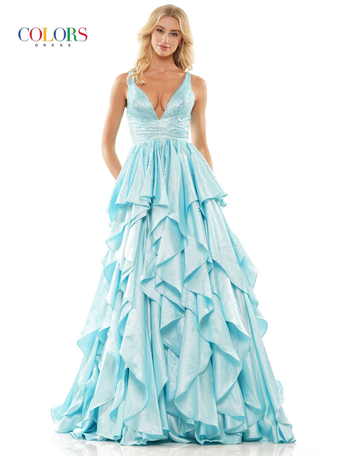 Aqua Blue Beauties by Colors Dress - Formal Approach